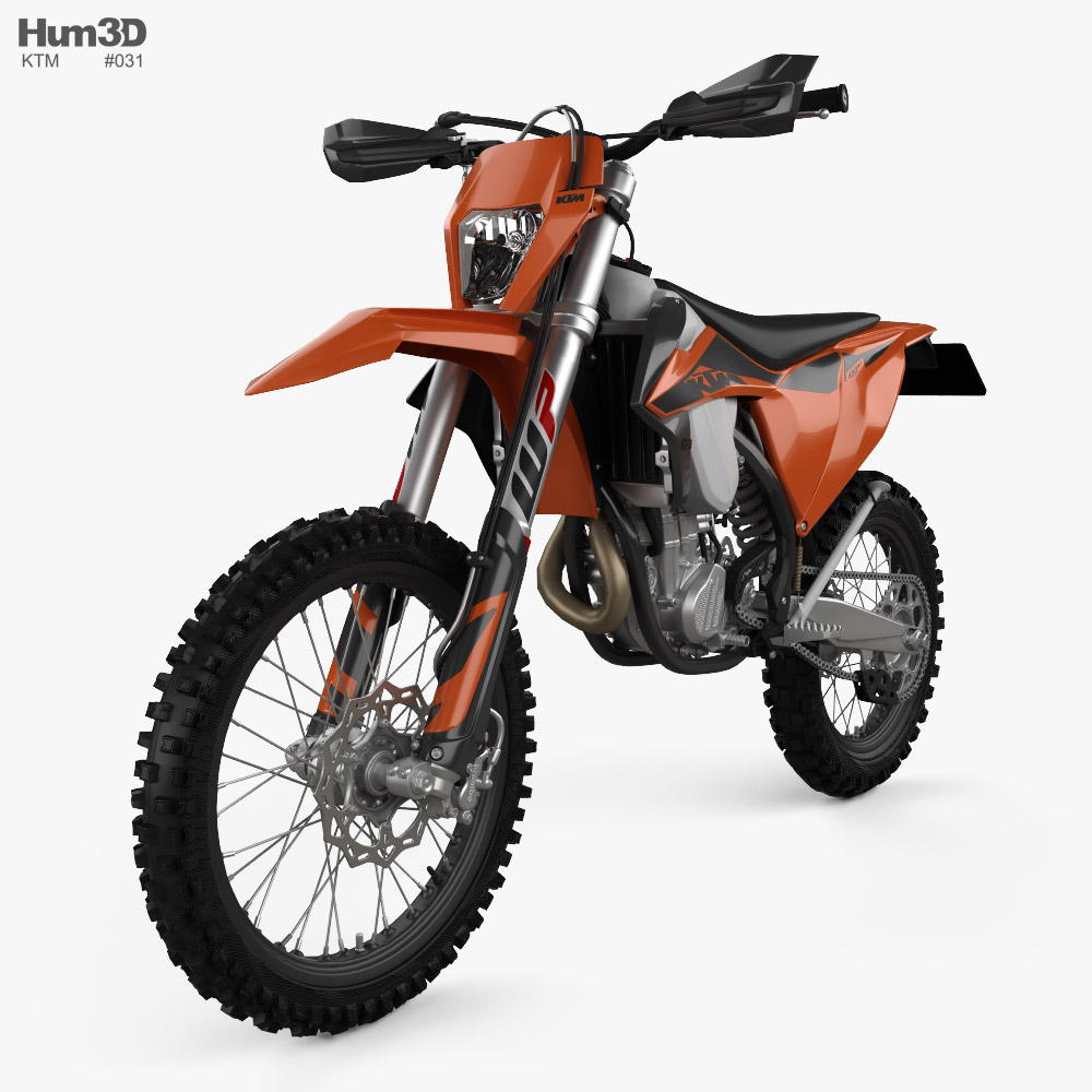 KTM 450 EXC-F 2020 3D model - Download Motorcycle on 3DModels.org