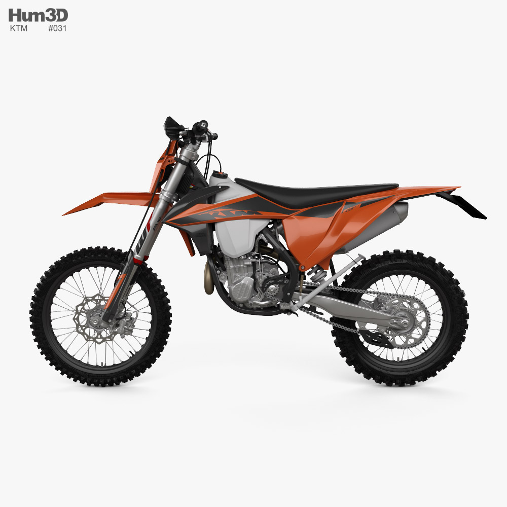 KTM 450 EXC-F 2020 3D model - Download Motorcycle on 3DModels.org