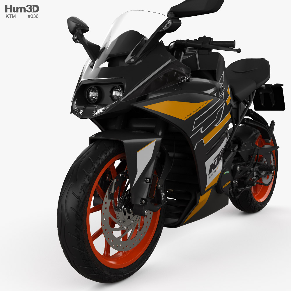 KTM RC 125 2020 3D model - Download Motorcycle on 3DModels.org