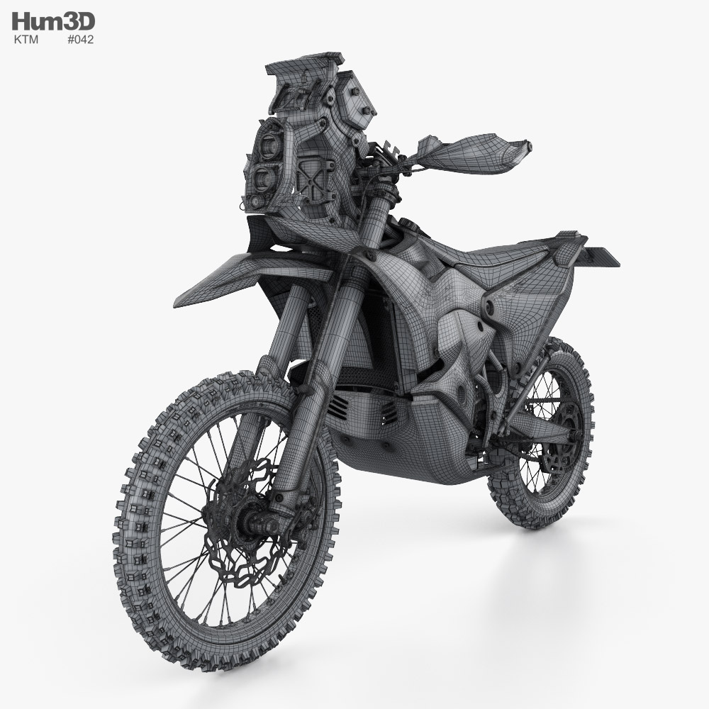 KTM 450 Rally 2021 3D model - Download Motorcycle on 3DModels.org