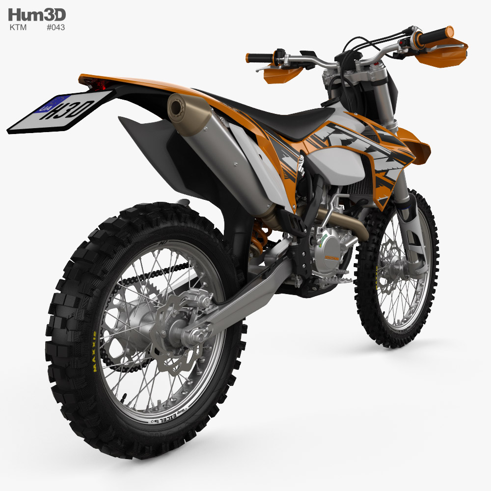 KTM EXC 450 2014 3D model - Download Motorcycle on 3DModels.org