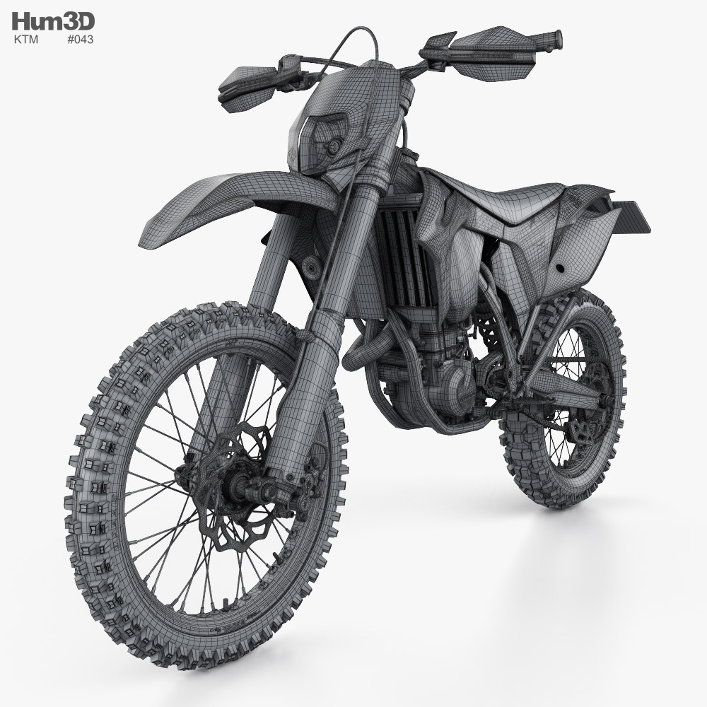 KTM EXC 450 2014 3D model - Download Motorcycle on 3DModels.org