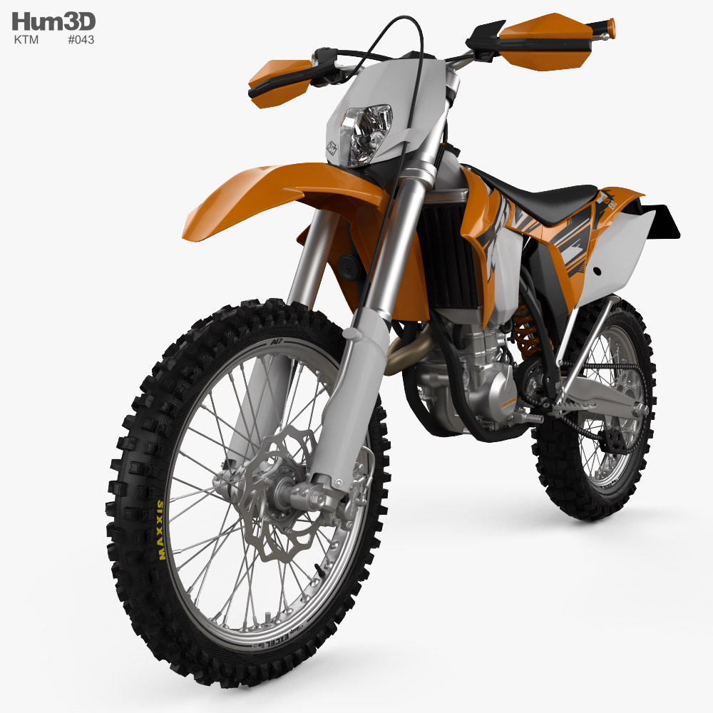 KTM EXC 450 2014 3D model - Download Motorcycle on 3DModels.org
