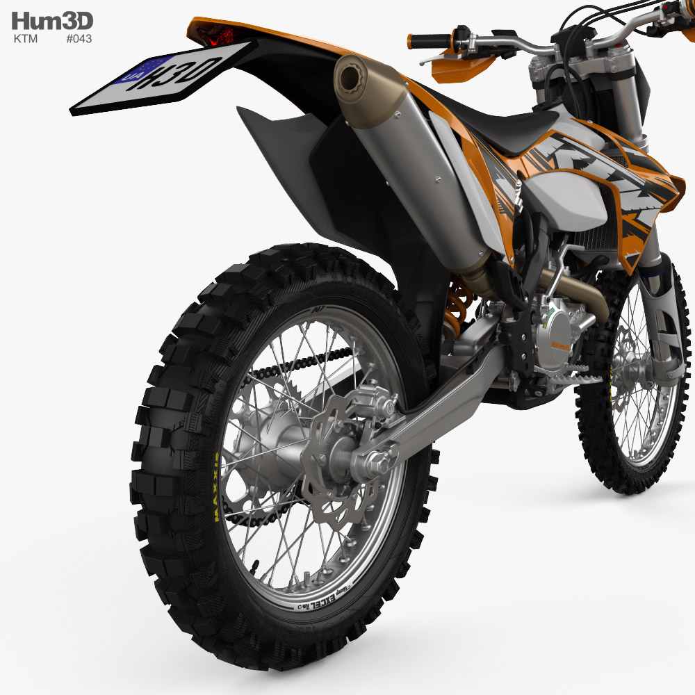 KTM EXC 450 2014 3D model - Download Motorcycle on 3DModels.org