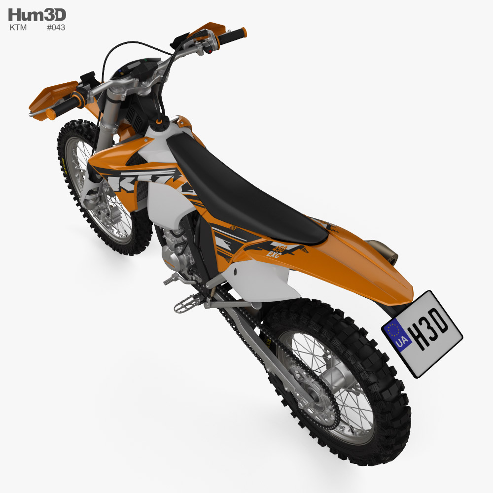 KTM EXC 450 2014 3D model - Download Motorcycle on 3DModels.org