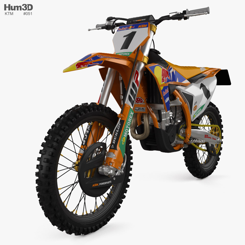 KTM 450 SX-F Factory Edition 2025 3D model - Download Motorcycle on ...