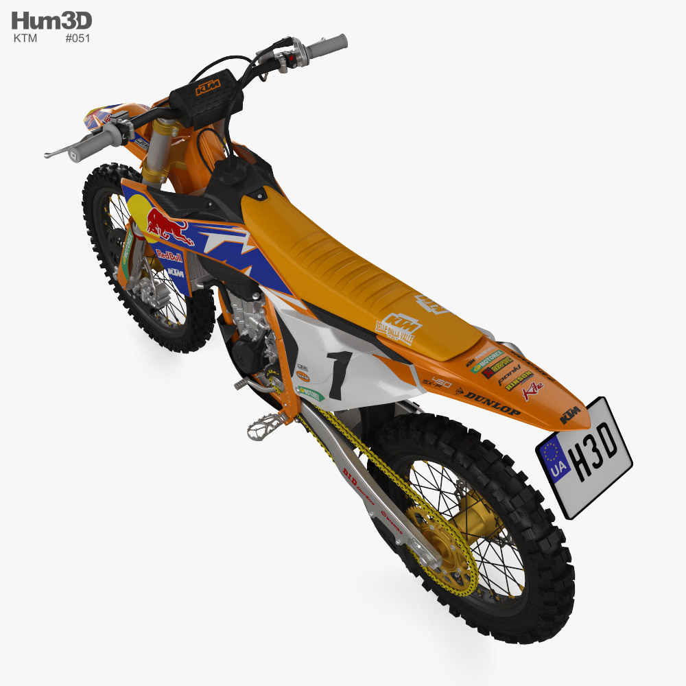 KTM 450 SX-F Factory Edition 2025 3D model - Download Motorcycle on ...
