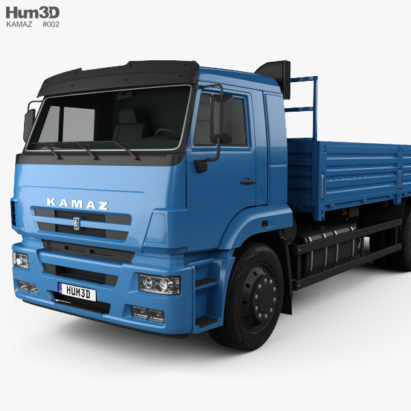 Kamaz 65117 Flatbed Truck 2016 3D model - Download Truck on 3DModels.org