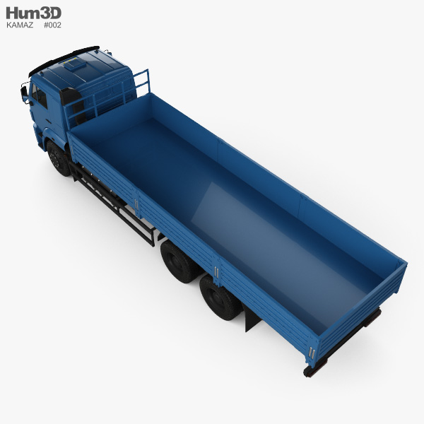 Kamaz 65117 Flatbed Truck 2016 3D model - Download Truck on 3DModels.org