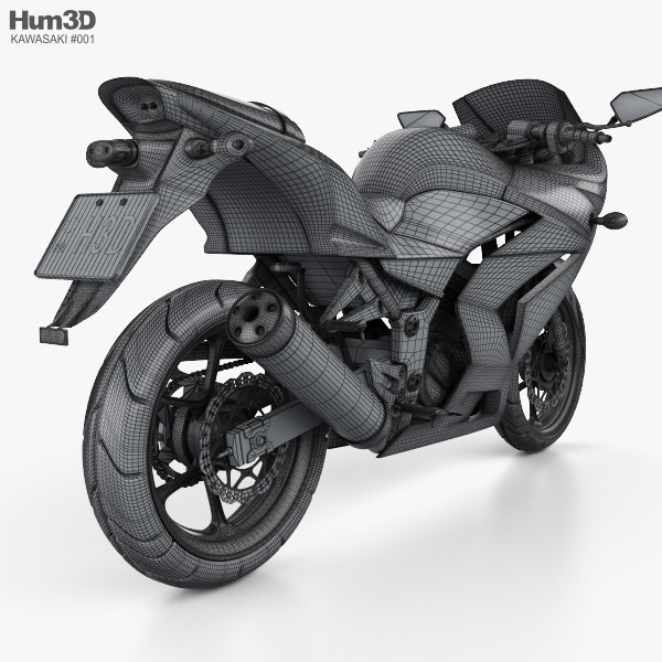 Kawasaki Ninja 250R 2011 3D model - Download Motorcycle on 3DModels.org