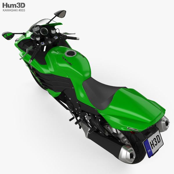 Kawasaki Ninja ZX-14R 2012 3D model - Download Motorcycle on 3DModels.org