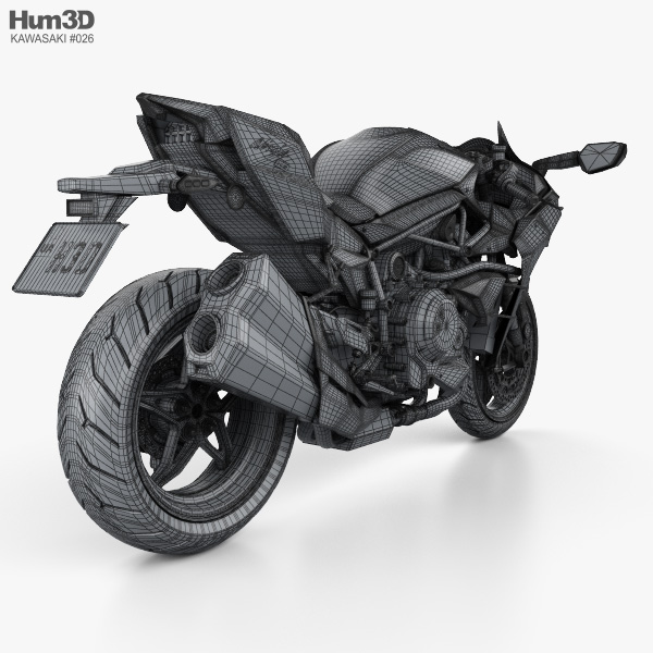 Kawasaki Ninja H2 2015 3D model - Download Motorcycle on 3DModels.org