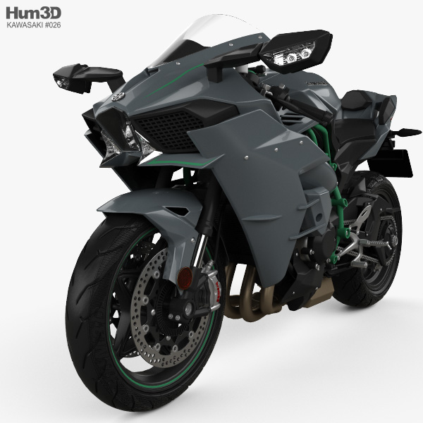 Kawasaki Ninja H2 2015 3D模型 - 下载 摩托車 on 3DModels.org