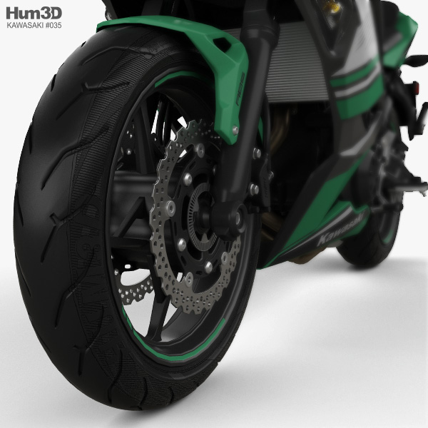 Kawasaki Ninja 650 2017 3D model - Download Motorcycle on 3DModels.org