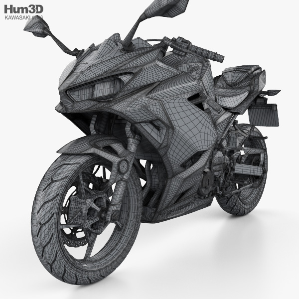 Kawasaki Ninja 400 2018 3D model - Download Motorcycle on 3DModels.org