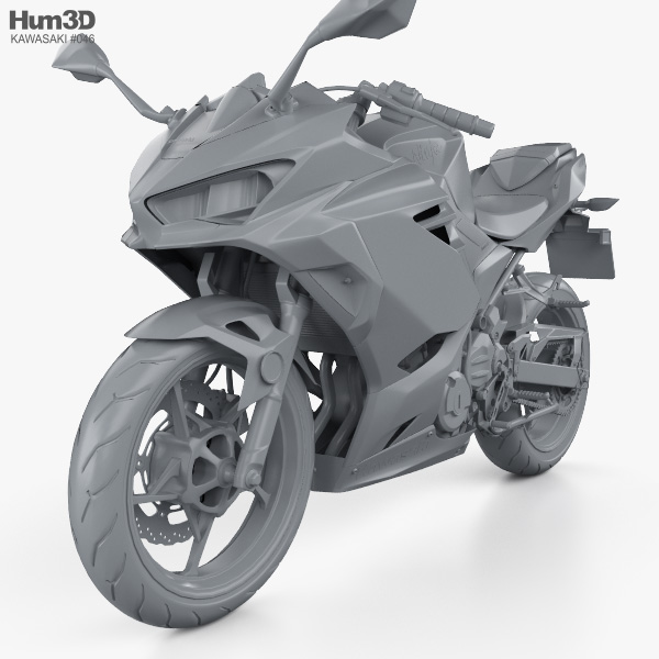 Kawasaki Ninja 400 2018 3D model - Download Motorcycle on 3DModels.org