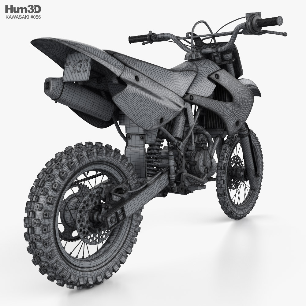 Kawasaki KX85 1998 3D model - Download Motorcycle on 3DModels.org