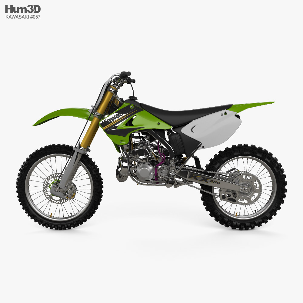 Kawasaki KX250 2003 3D model - Download Motorcycle on 3DModels.org