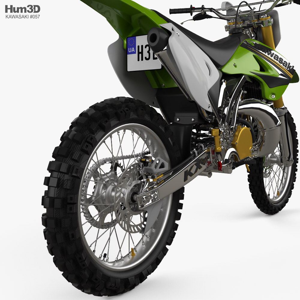 Kawasaki KX250 2003 3D model - Download Motorcycle on 3DModels.org