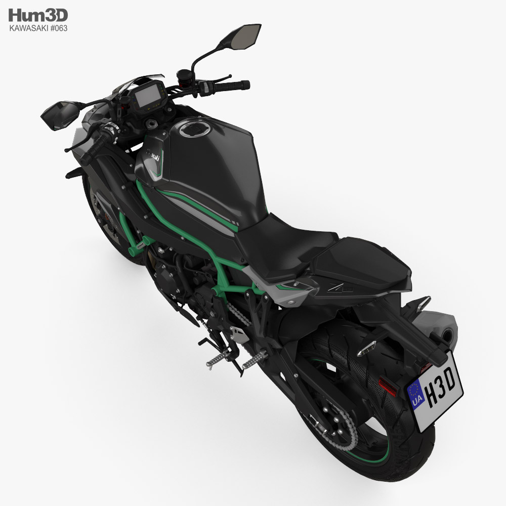 Kawasaki Z H2 2021 3D model - Download Motorcycle on 3DModels.org