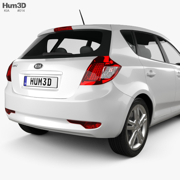Kia Ceed hatchback 5-door 2014 3D model - Download Hatchback on ...
