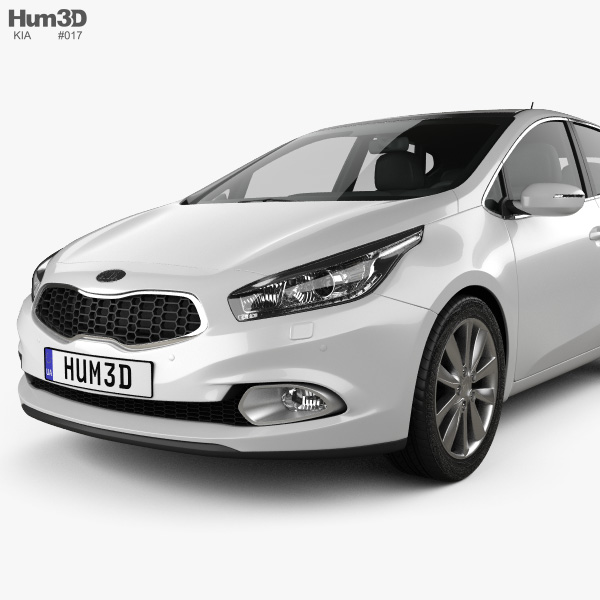 Kia Ceed hatchback 5-door 2014 3D model - Download Hatchback on ...