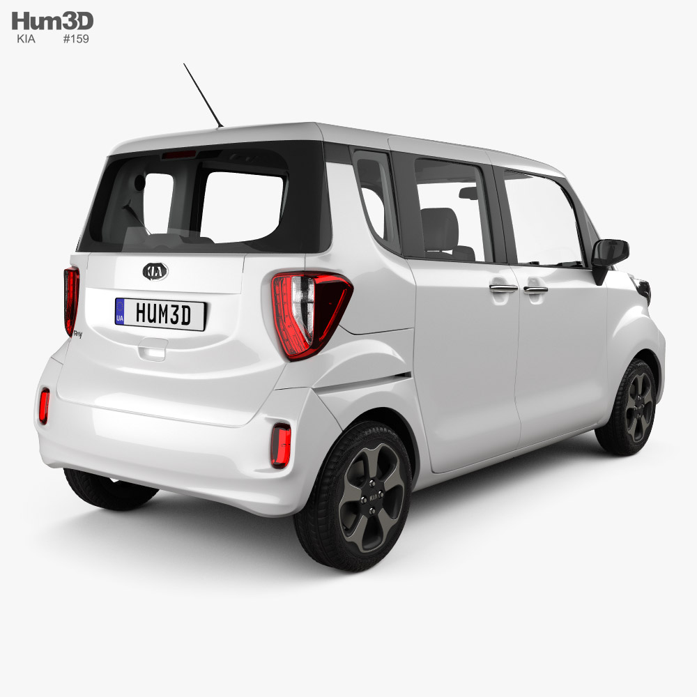 Kia Ray 인테리어 가 있는 2016 3D 모델 - 다운로드 Van 켜기 3DModels.org