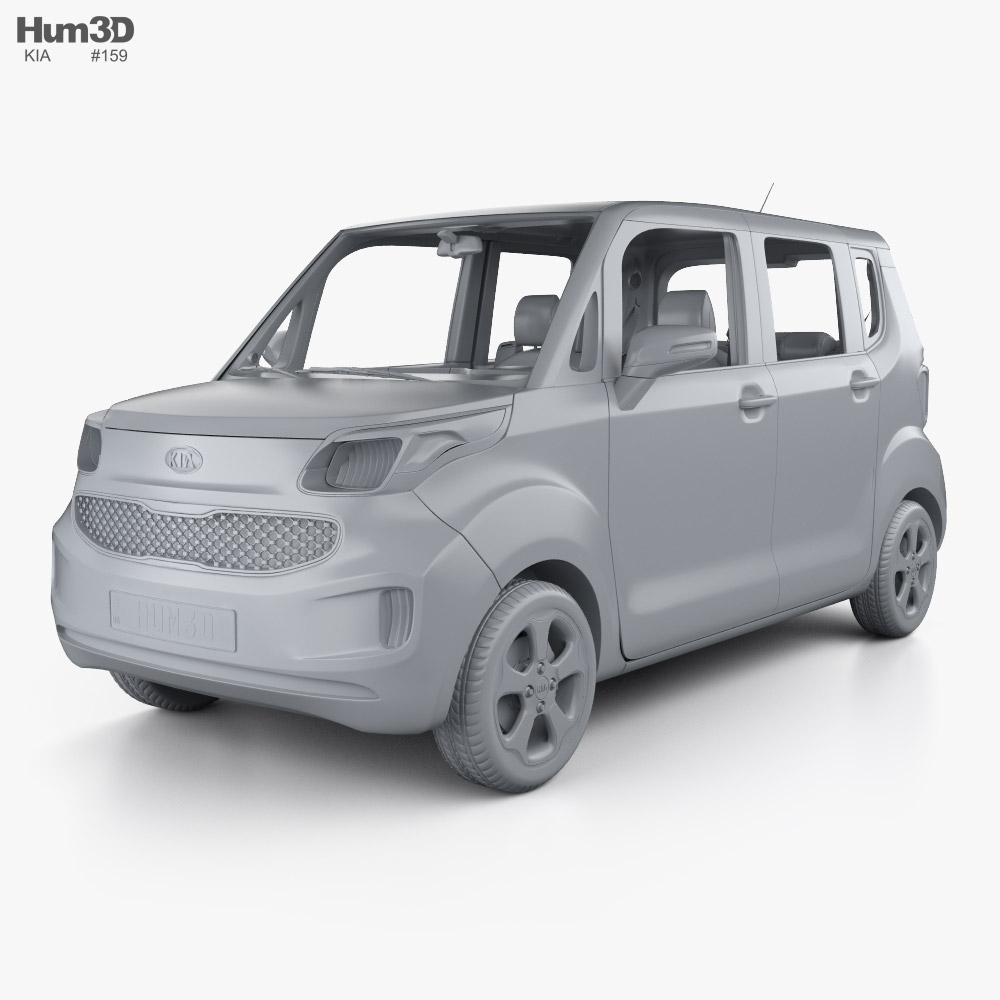 Kia Ray with HQ interior 2016 3D model - Download Van on 3DModels.org