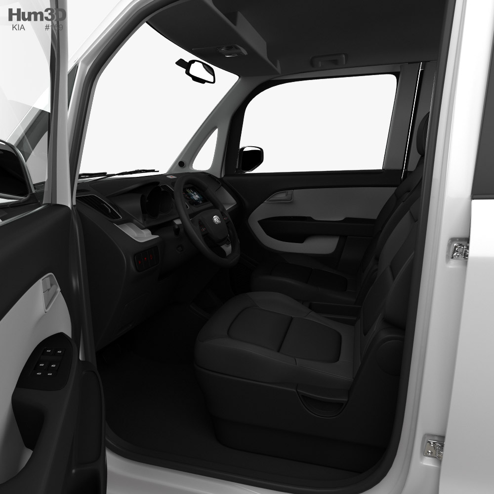 Kia Ray with HQ interior 2016 3D model - Download Van on 3DModels.org