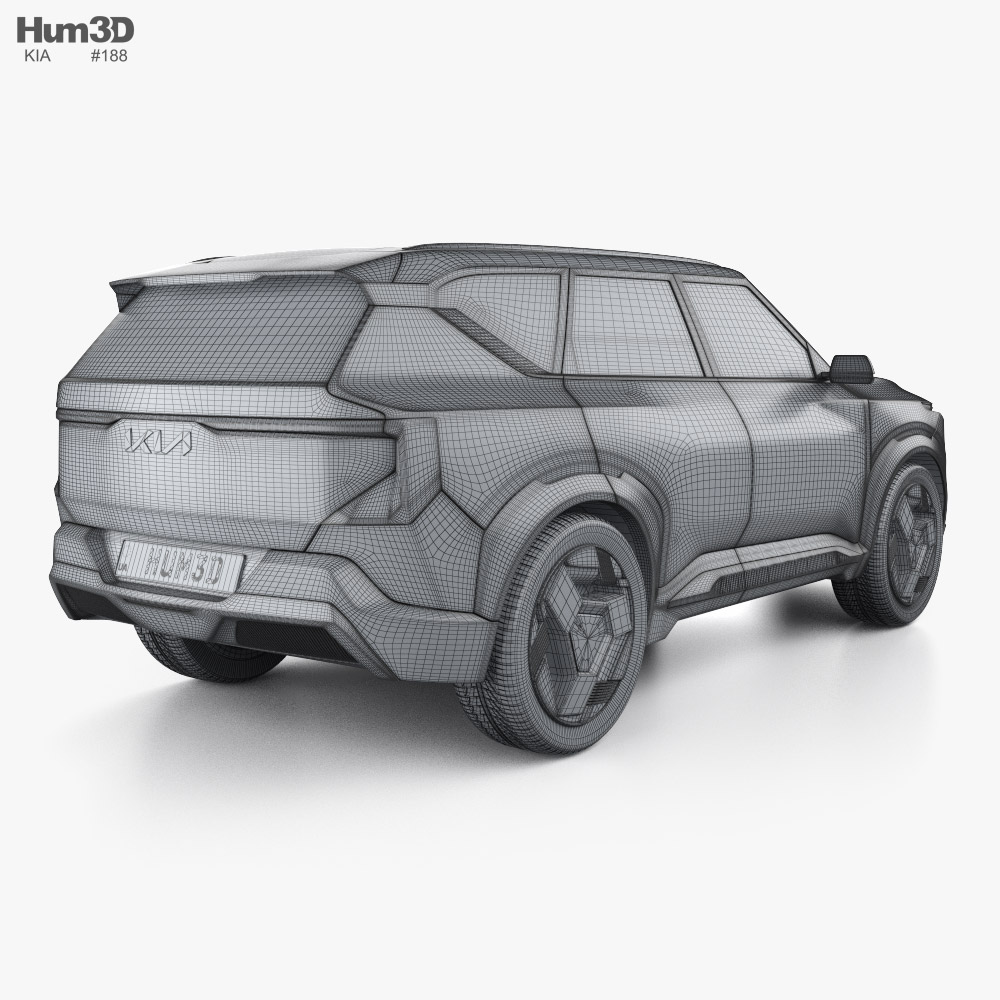 Kia EV5 concept 2025 3D model - Download Crossover SUV on 3DModels.org
