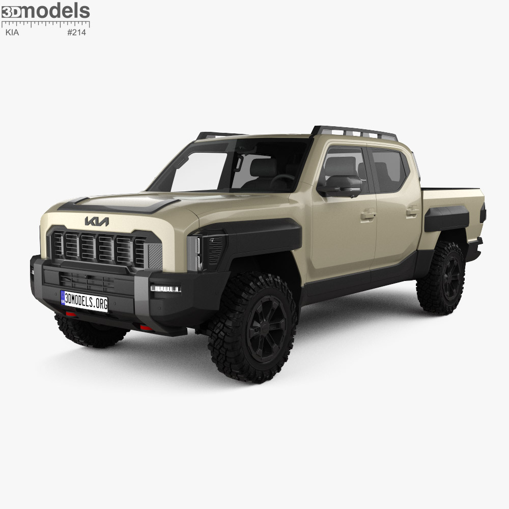 Kia Tasman Double Cab X-Pro 2025 3D model - Download Pickup on 3DModels.org