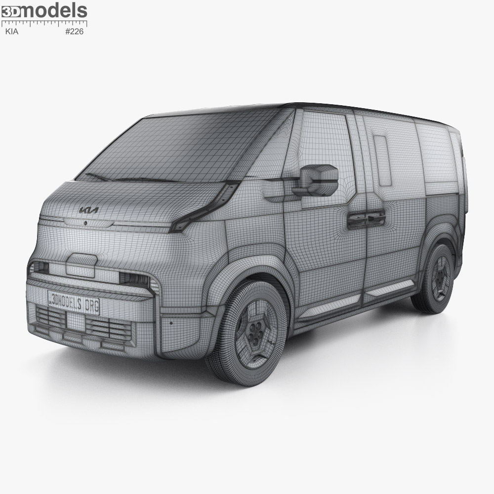 Kia PV5 Crew Van 2025 3D model - Download Van on 3DModels.org