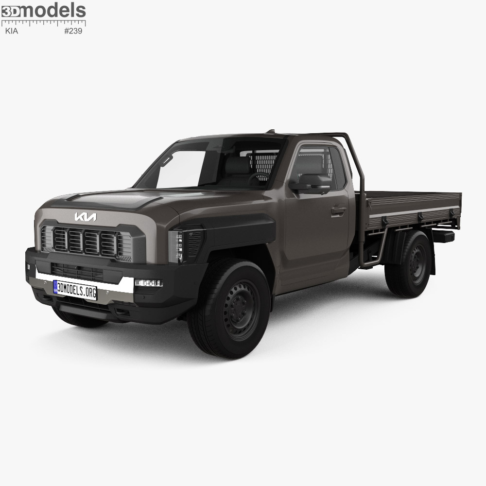 Kia Tasman Single Cab Chassis Tray 2025 3D model - Download Pickup on ...