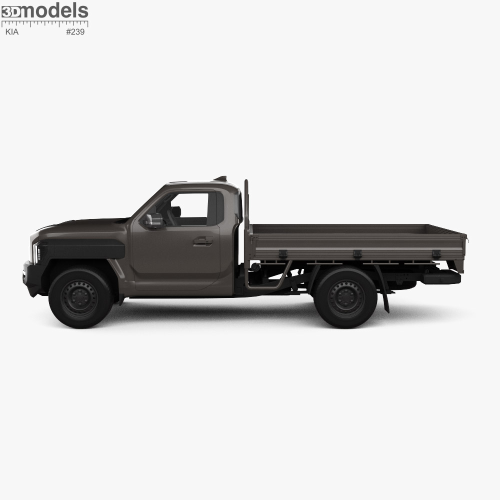 Kia Tasman Single Cab Chassis Tray 2025 3D model - Download Pickup on ...