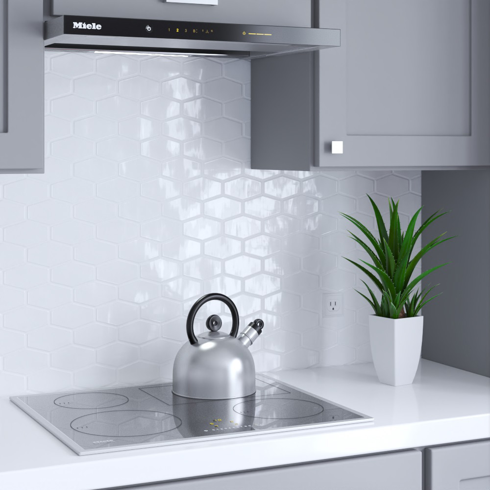 Tradition Gray Kitchen Design Big 3D model - Download Furniture Set on ...