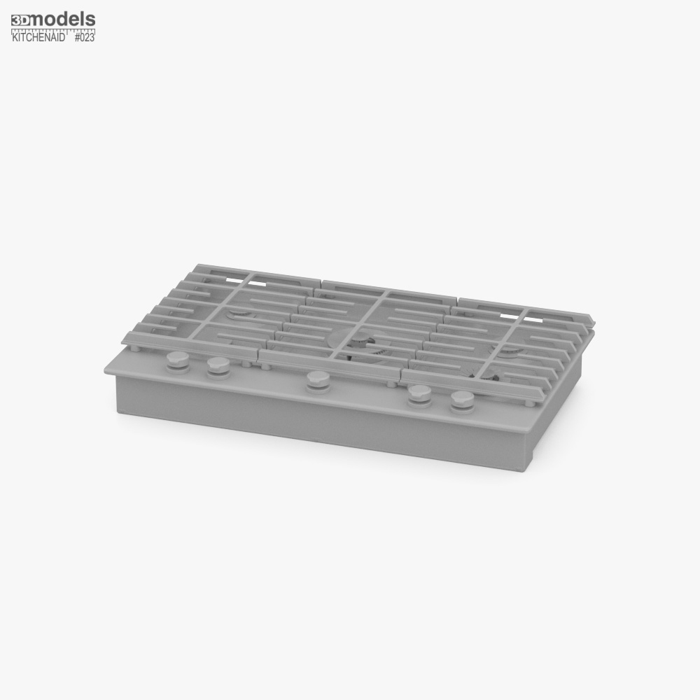 KitchenAid Gas Cooktop with Griddle 36 inch 5 Burner 3D model ...
