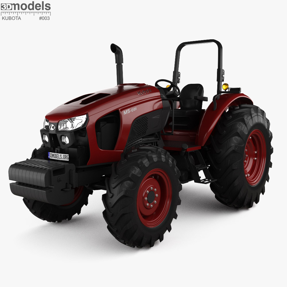 Tractor Kubota M5 091 2025 Modelo 3D - Descargar Tractores on 3DModels.org