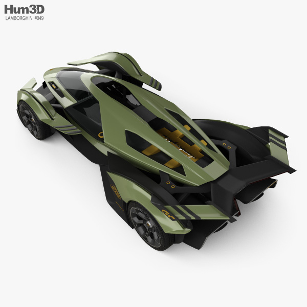 Lamborghini V12 Vision Gran Turismo 2021 3D model - Download Sports car ...