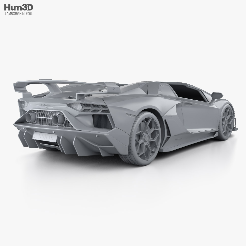 Lamborghini Aventador SVJ Roadster 2020 3D model - Download Sports car ...