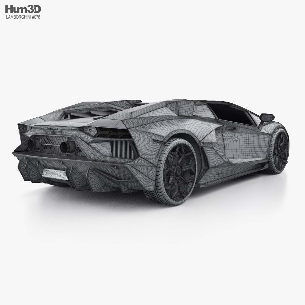 Lamborghini Aventador Roadster 2025 3D model - Download Sports car on ...