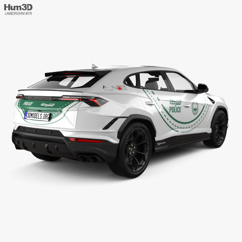 Lamborghini Urus S Dubai Police 2025 3D model - Download Crossover SUV ...