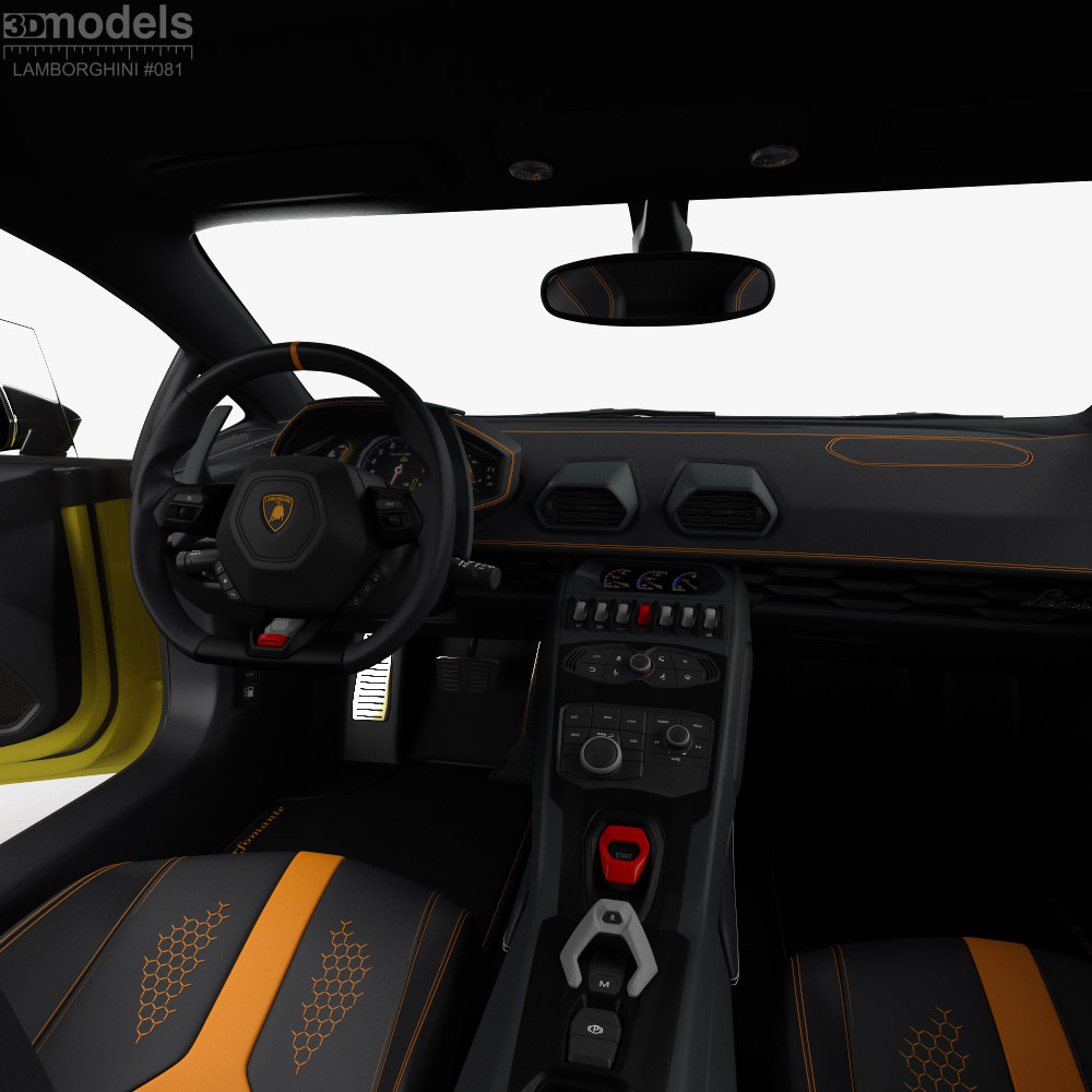 Lamborghini Huracan Performante com interior e motor 2020 Modelo 3D ...