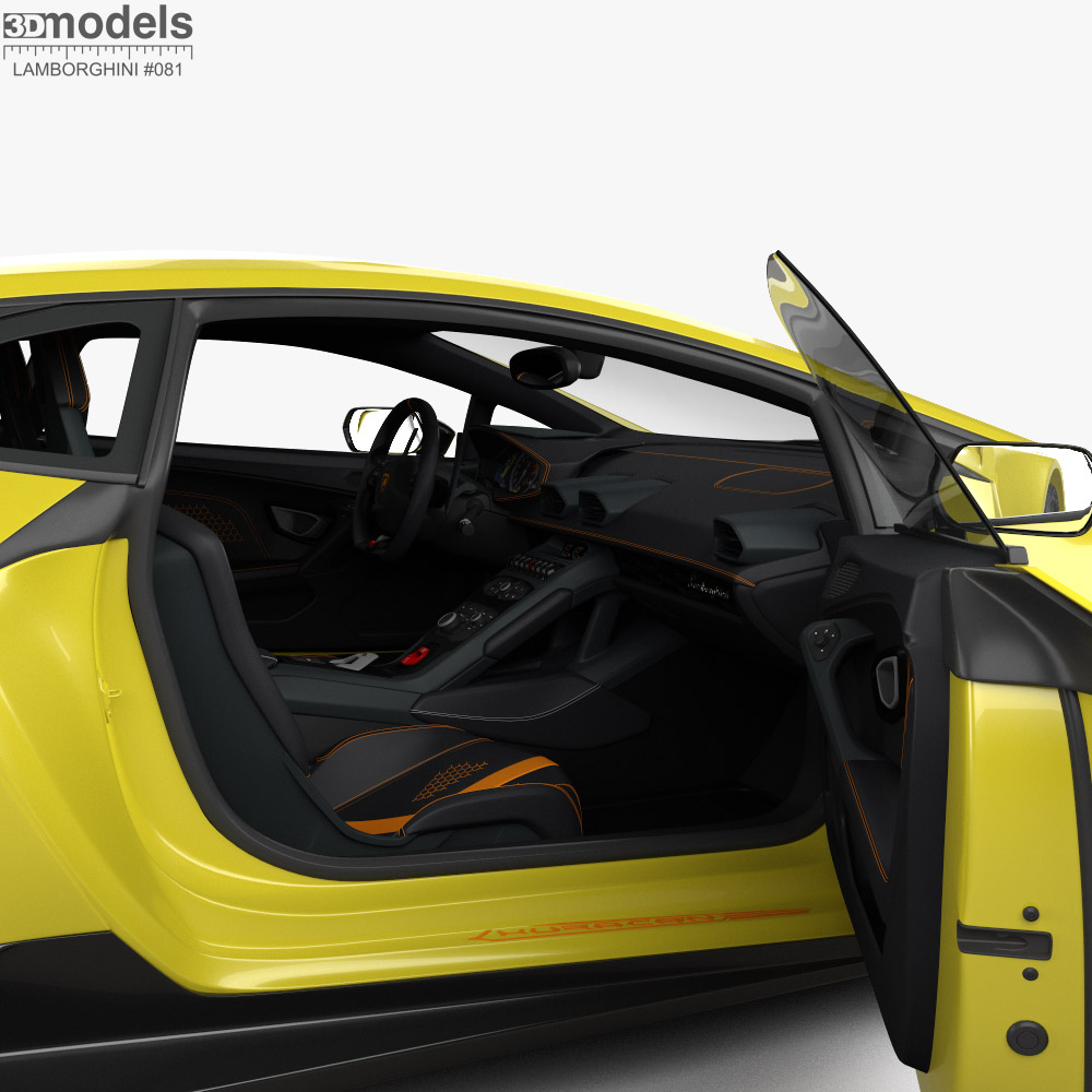 Lamborghini Huracan Performante com interior e motor 2020 Modelo 3D ...