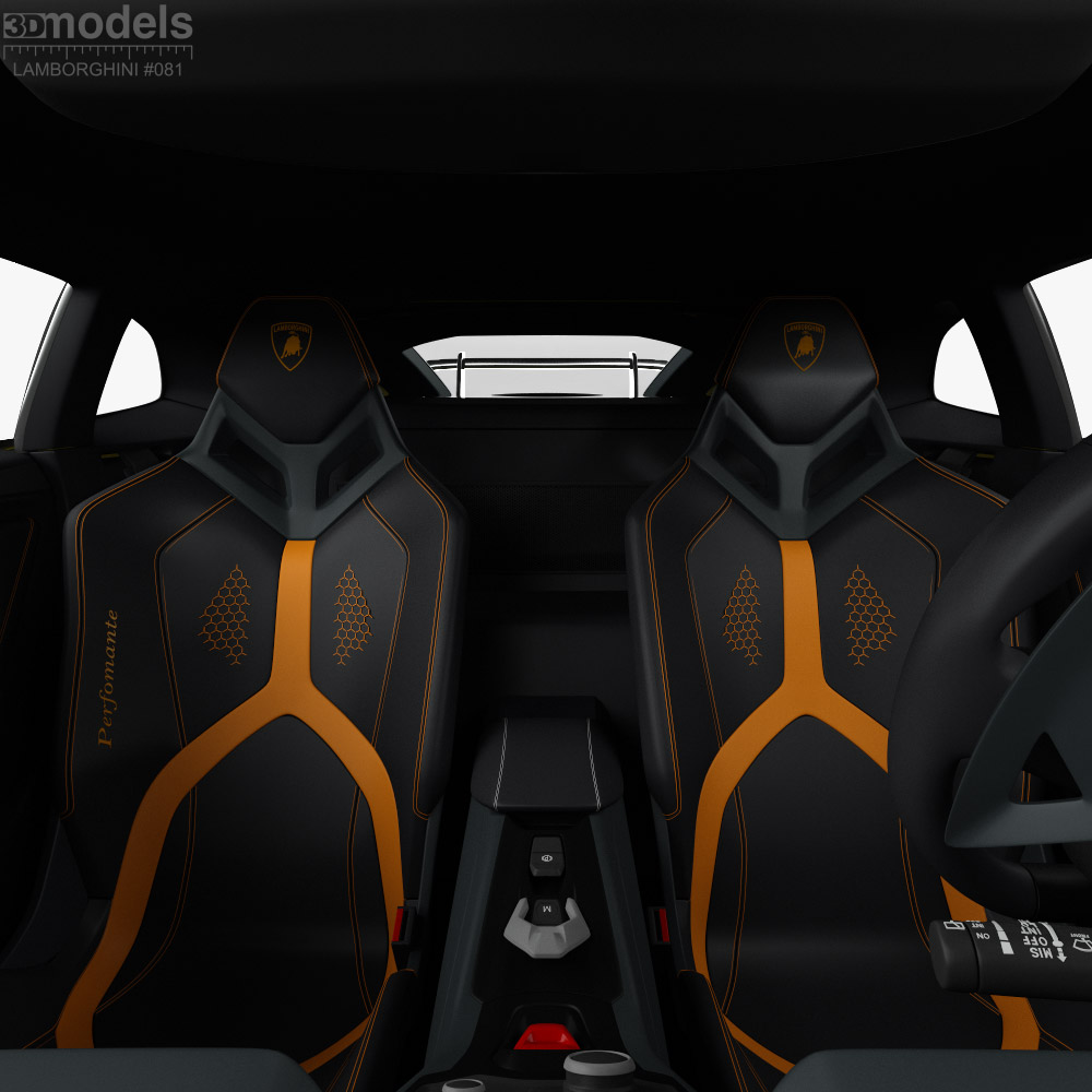 Lamborghini Huracan Performante com interior e motor 2020 Modelo 3D ...