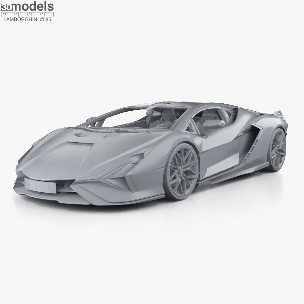 Lamborghini Sian with HQ interior and engine 2020 3D model - Download ...