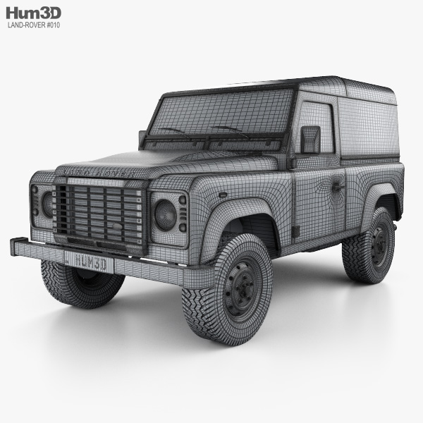 Land Rover Defender 90 hardtop 2014 3D model - Download Crossover SUV ...