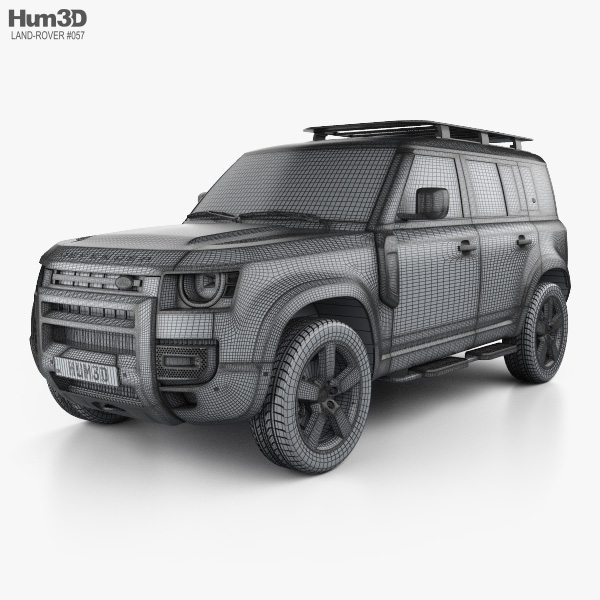 Land Rover Defender 110 Explorer Pack 2023 3D model - Download ...