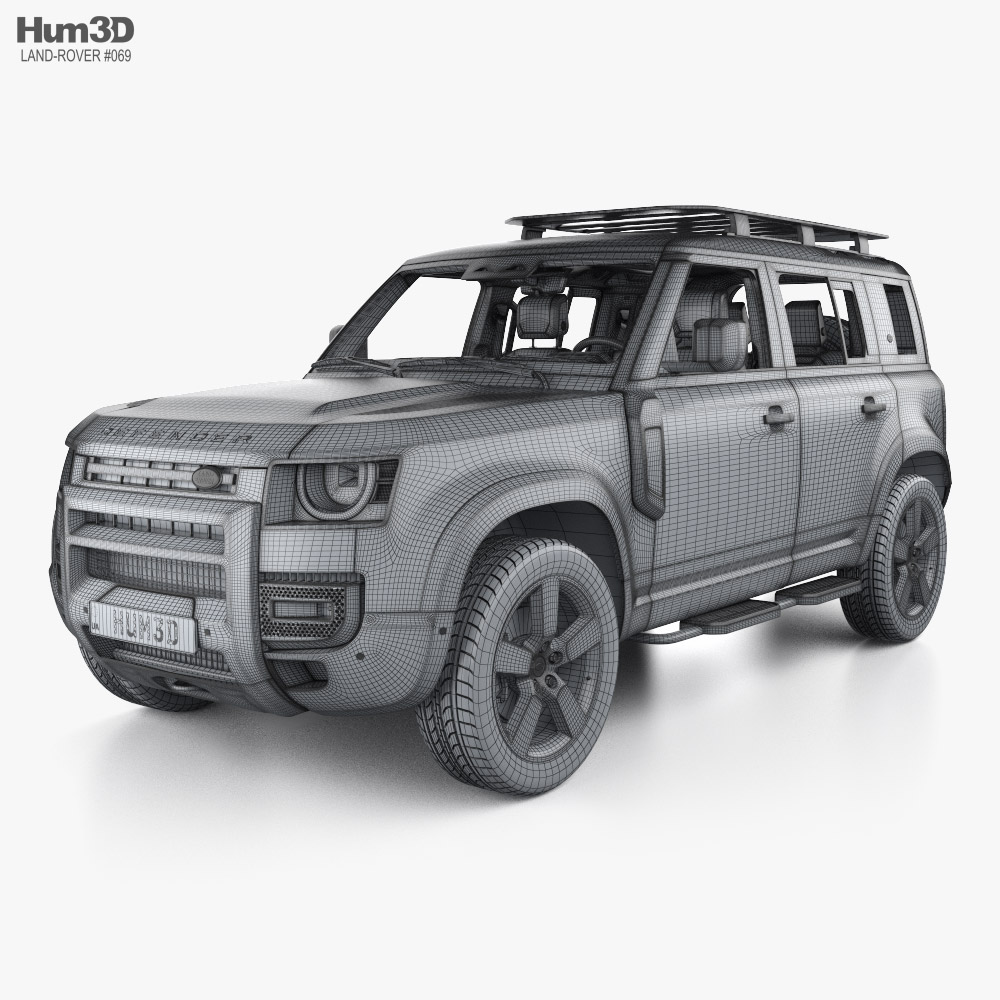 Land Rover Defender 110 Explorer Pack 带内饰 2023 3D模型 - 下载 Crossover SUV ...