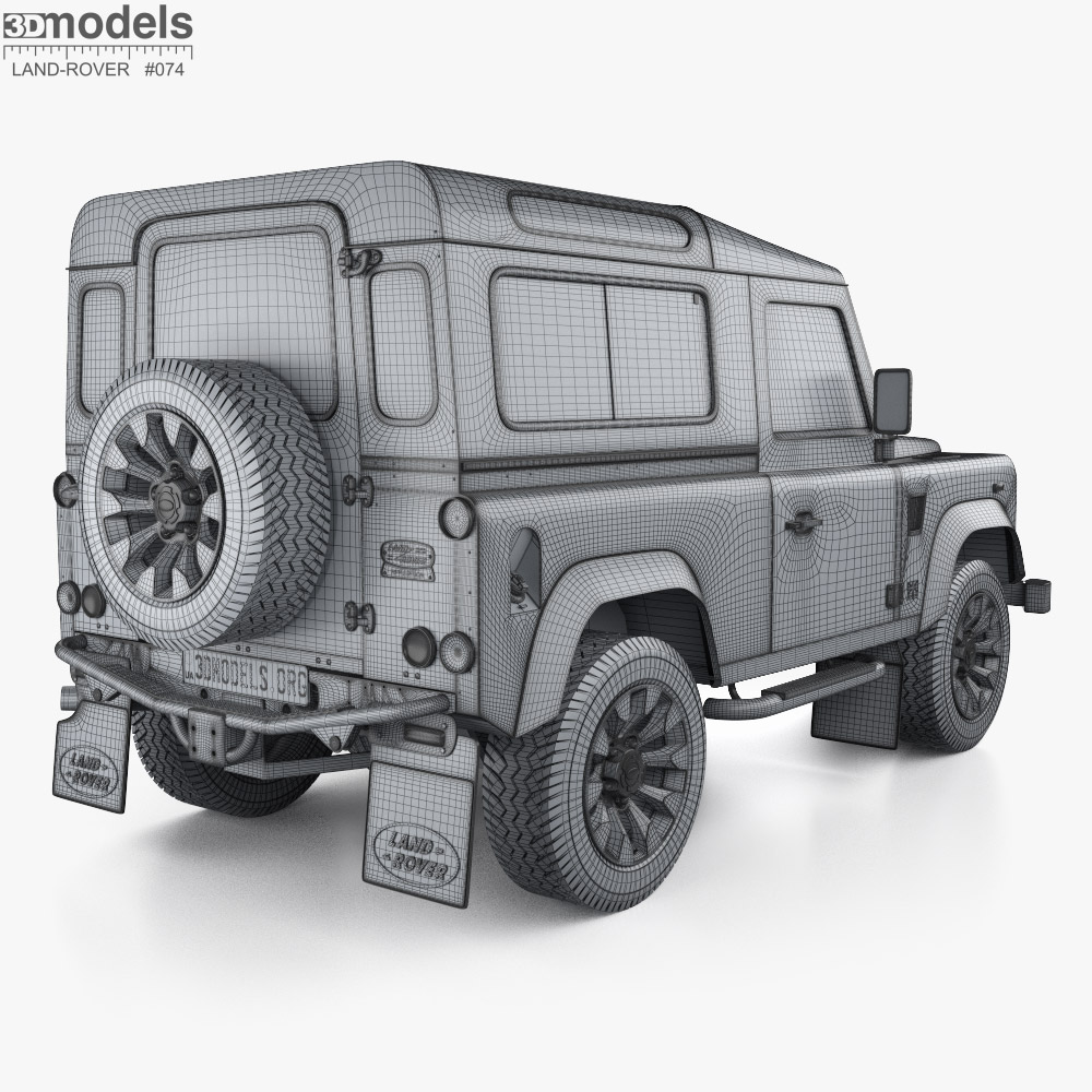 Land Rover Defender 90 Works V8 2021 3D model - Download Crossover SUV ...