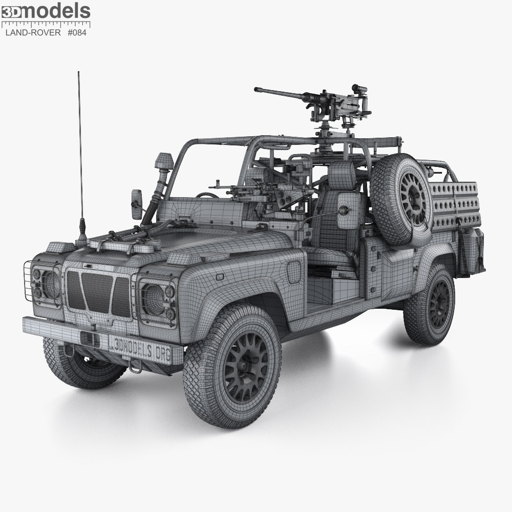 Land Rover Defender RWMIK with HQ interior and engine 2017 3D model ...